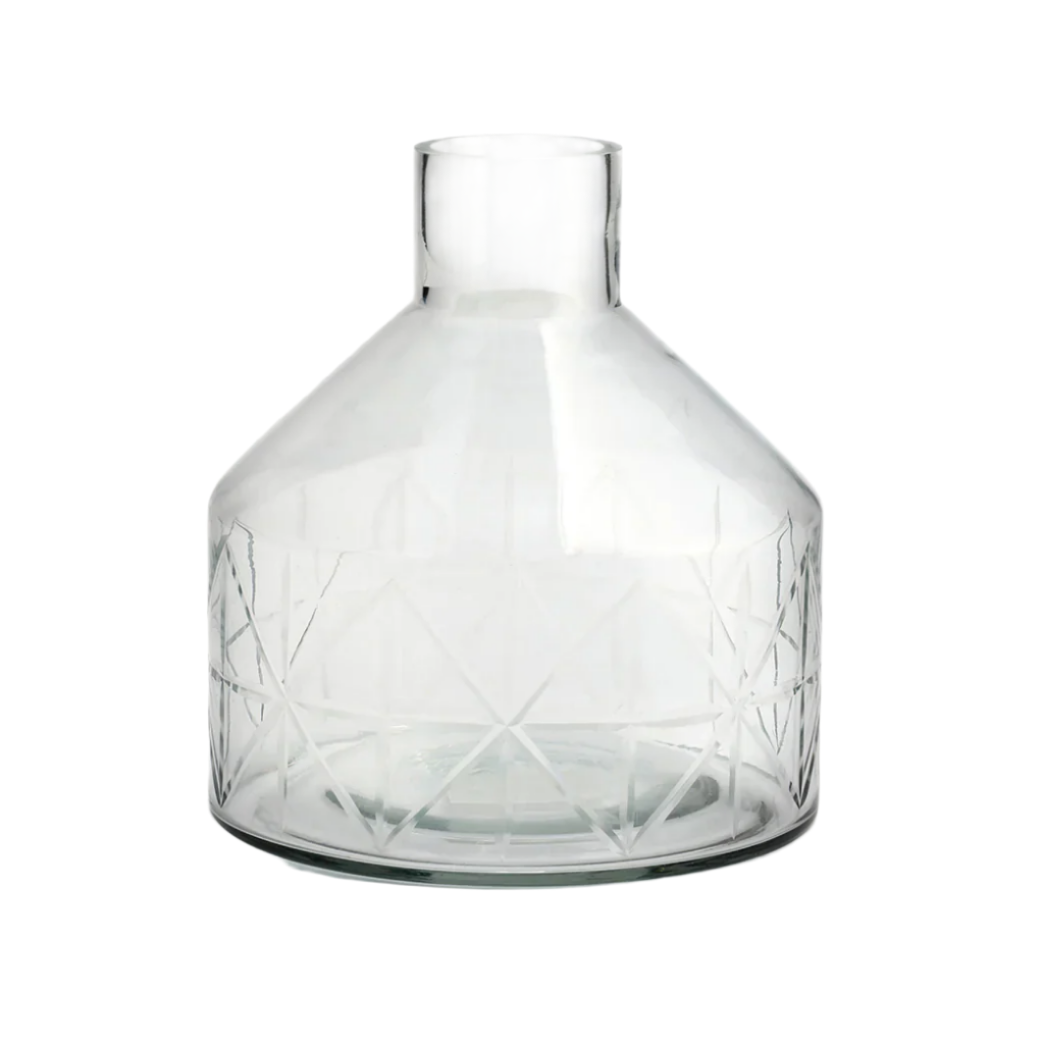 HS VASE GLASS N/NECK W/BASE 16X15